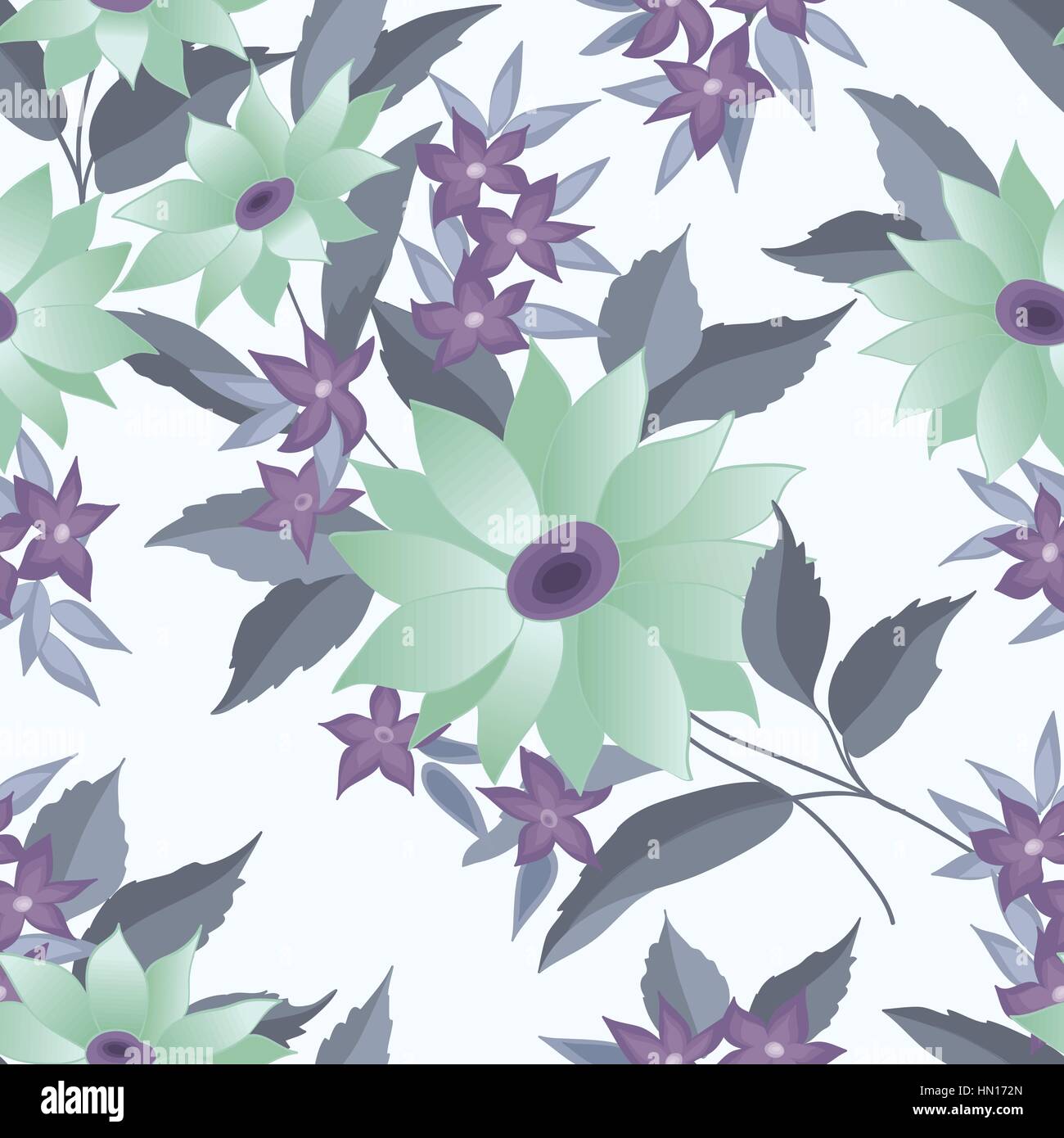 Floral seamless pattern. Flower posy background. Abstract floral ...