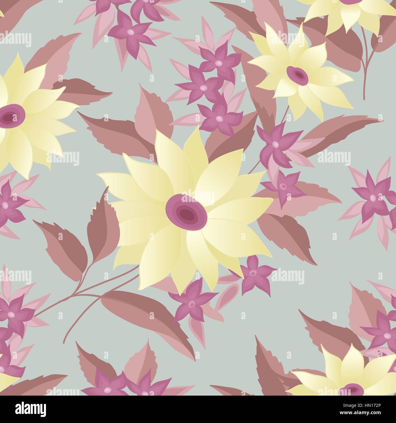 Floral seamless pattern. Flower background. Floral tile spring texture ...