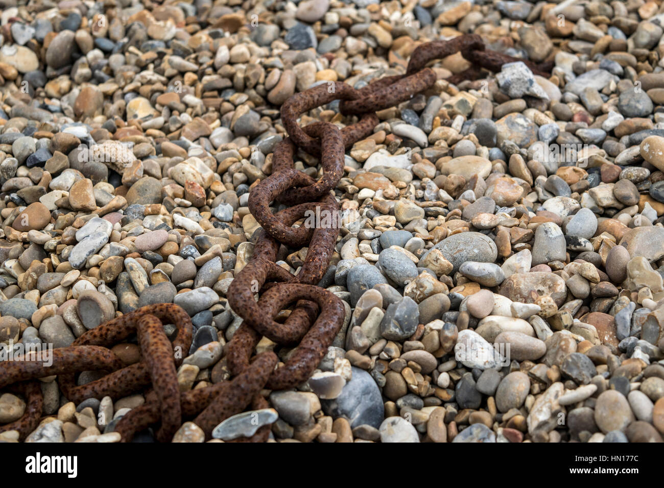 Chain on Beach Stock Photo - Alamy