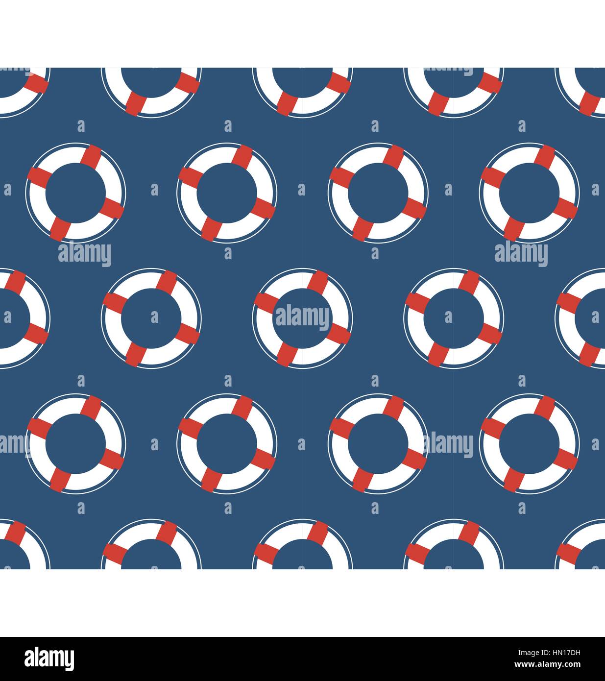 Seamless sea pattern. White lifebuoy on blue Stock Vector Image & Art ...
