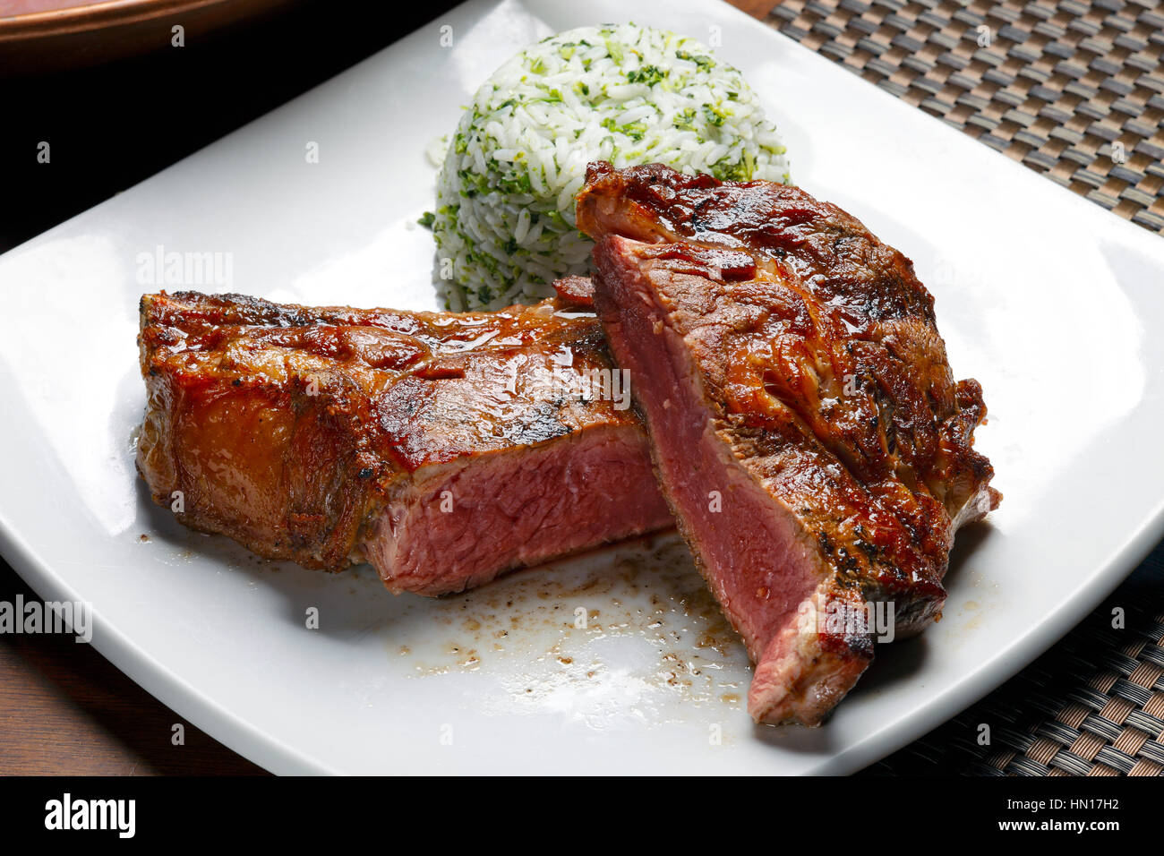 Grilled beef steak Stock Photo - Alamy