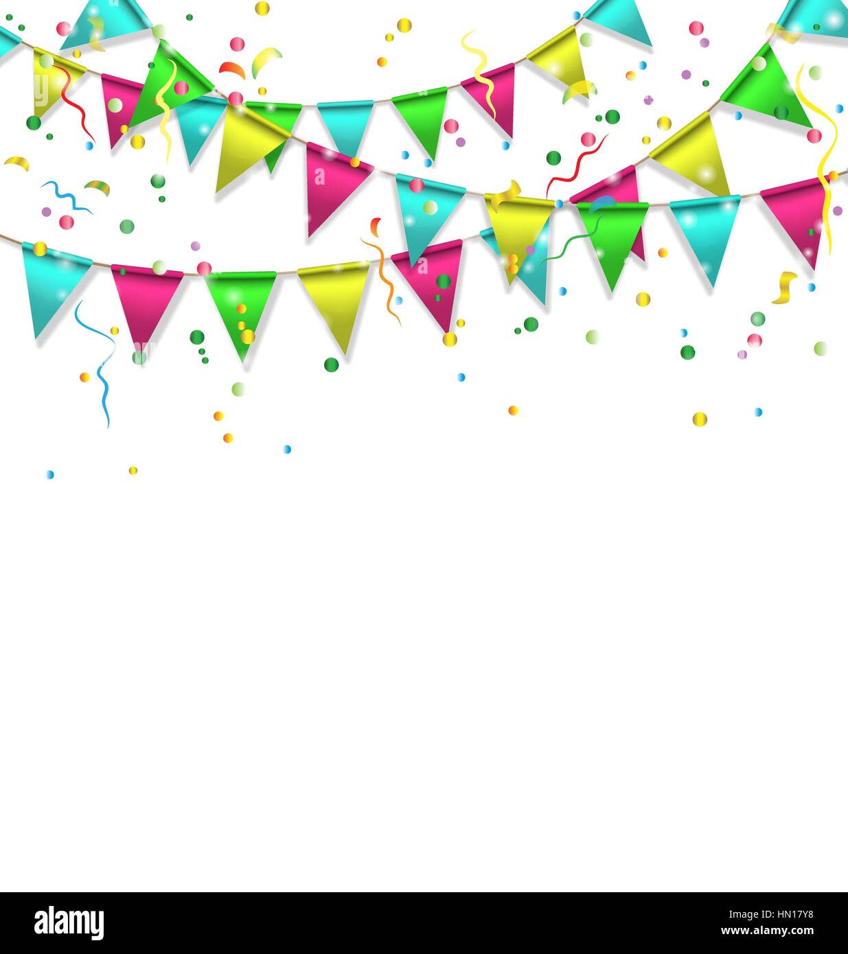 buntings with confetti isolated on white Stock Vector Image & Art - Alamy