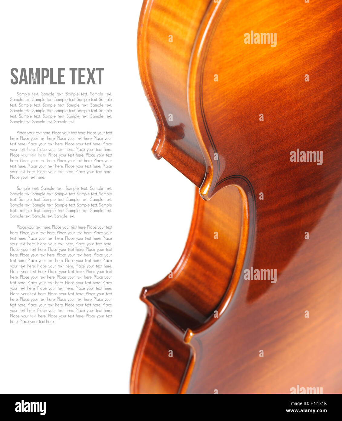 back of new classical violin on white background Stock Photo - Alamy