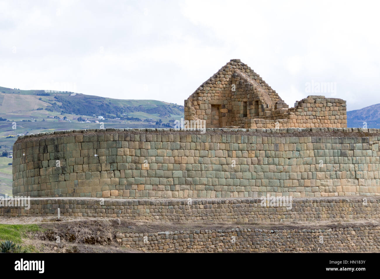 Ingapirca inka ruinsmain temple closeup in Ecuador Stock Photo - Alamy