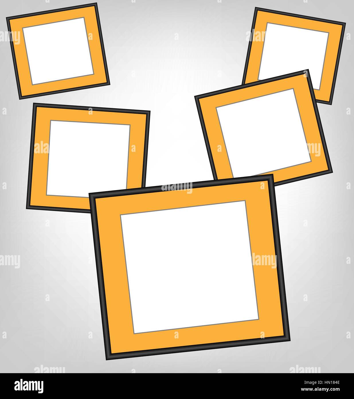 orange frames on grayscale Stock Vector Image & Art - Alamy
