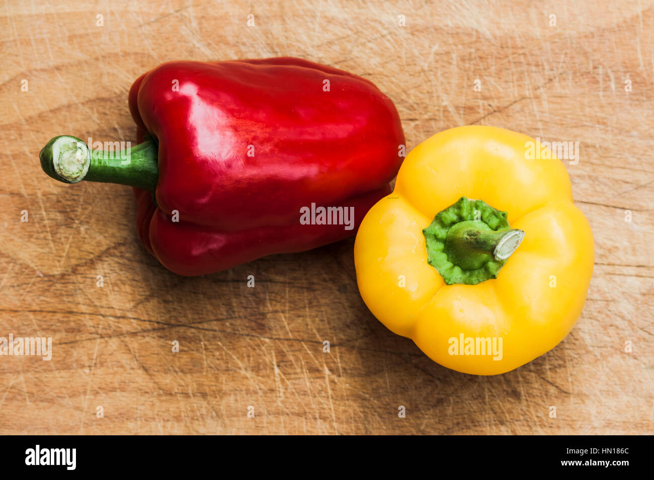 Red and yellow peppers Stock Photo - Alamy