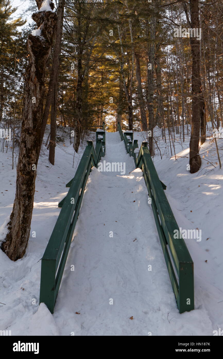 Snow covered stairs Stock Photo - Alamy