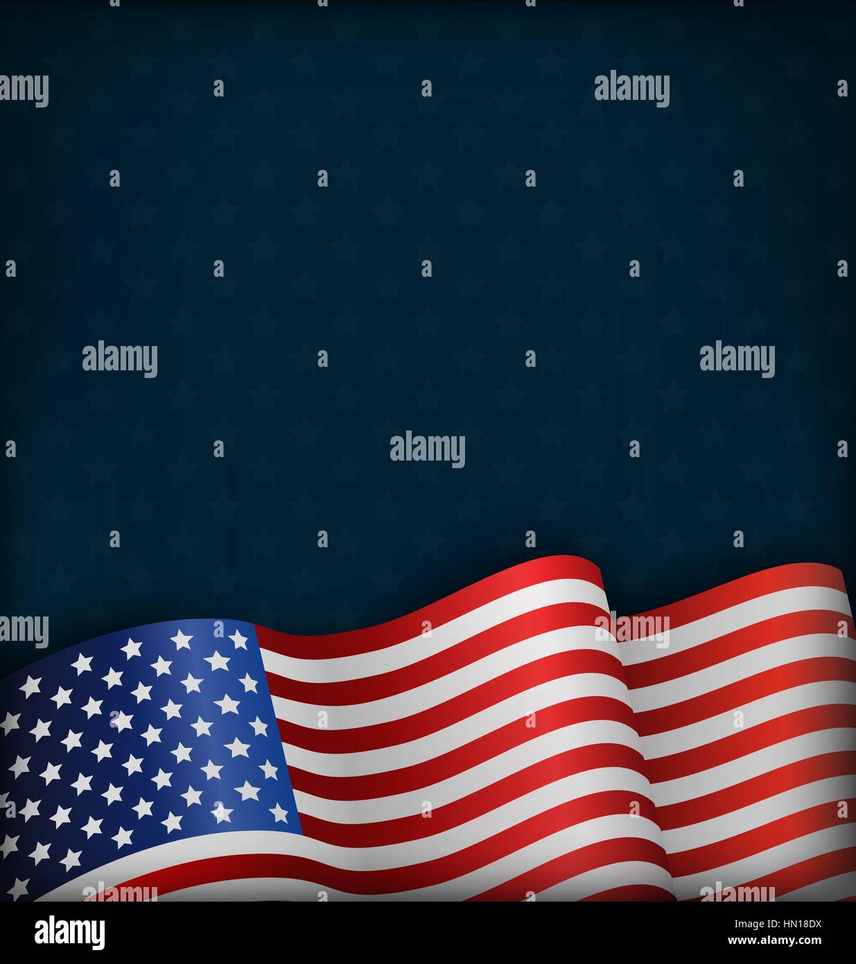 Wavy USA National Flag on Blue Stock Vector Image & Art - Alamy