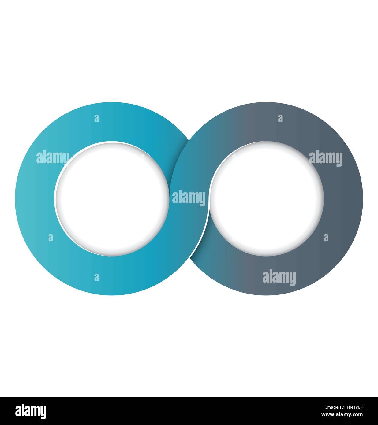 Infographic Element Two Connected Circles Isolated on White Stock ...