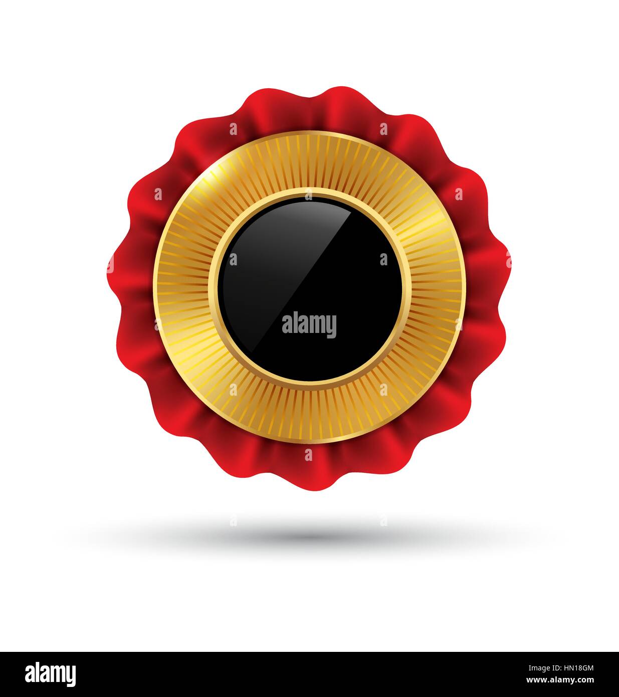 Golden Premium Quality Red Best Label Space for Text Isolated on Stock ...