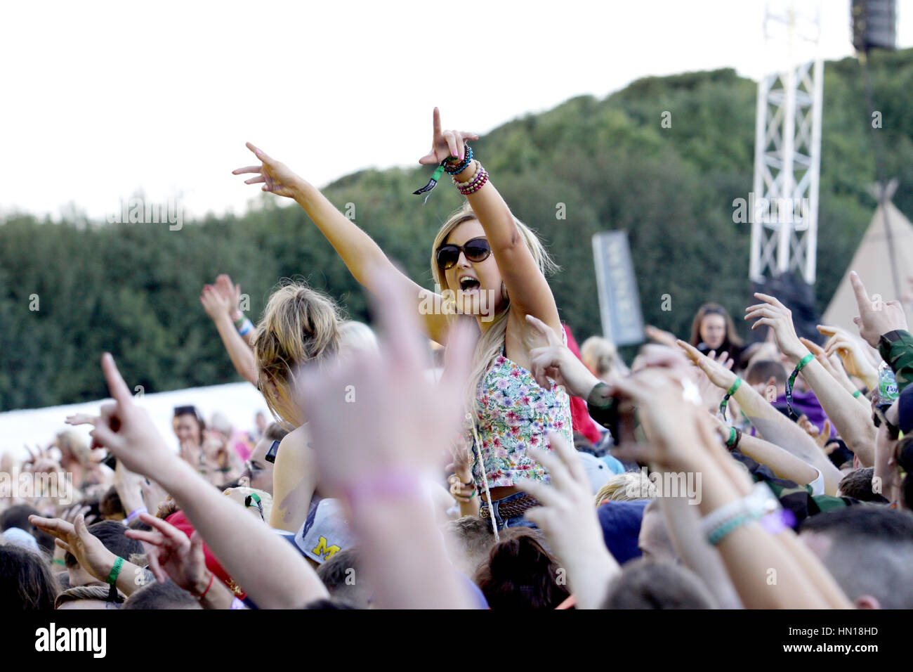 Music Festival Crowd Stock Photo - Alamy