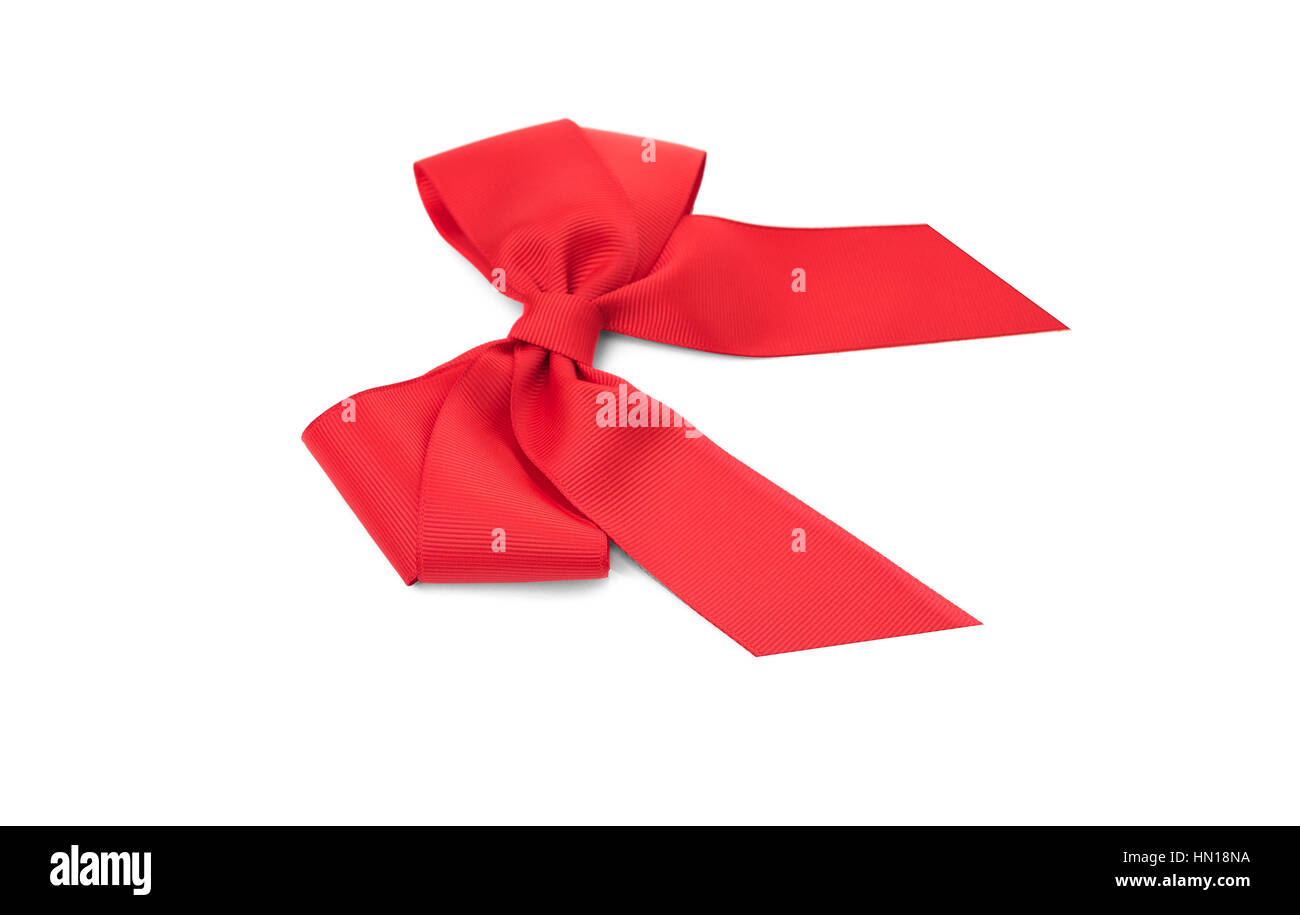 Beautiful red bow Stock Photo - Alamy