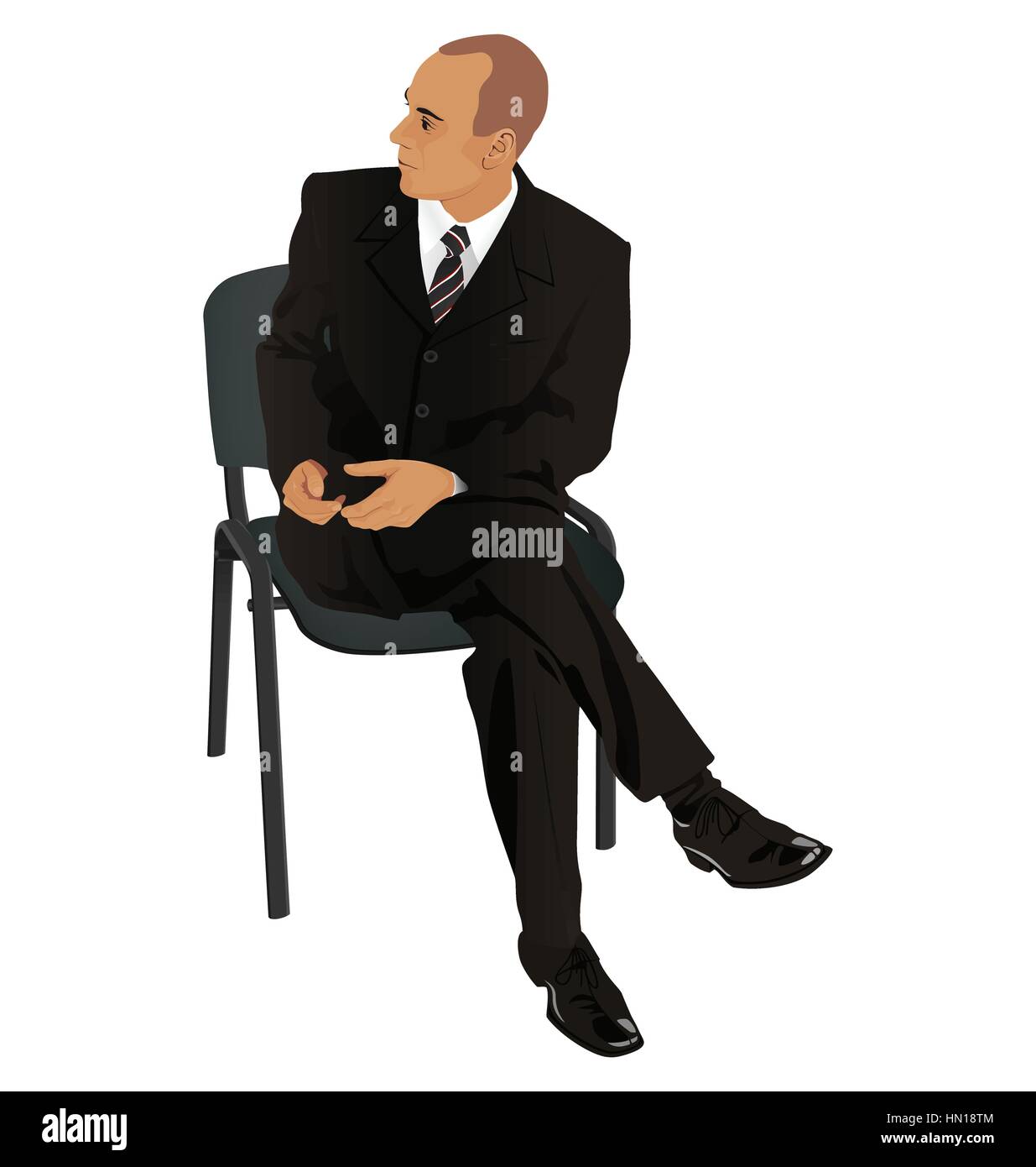 Black young isolate sitting Stock Vector Images - Alamy