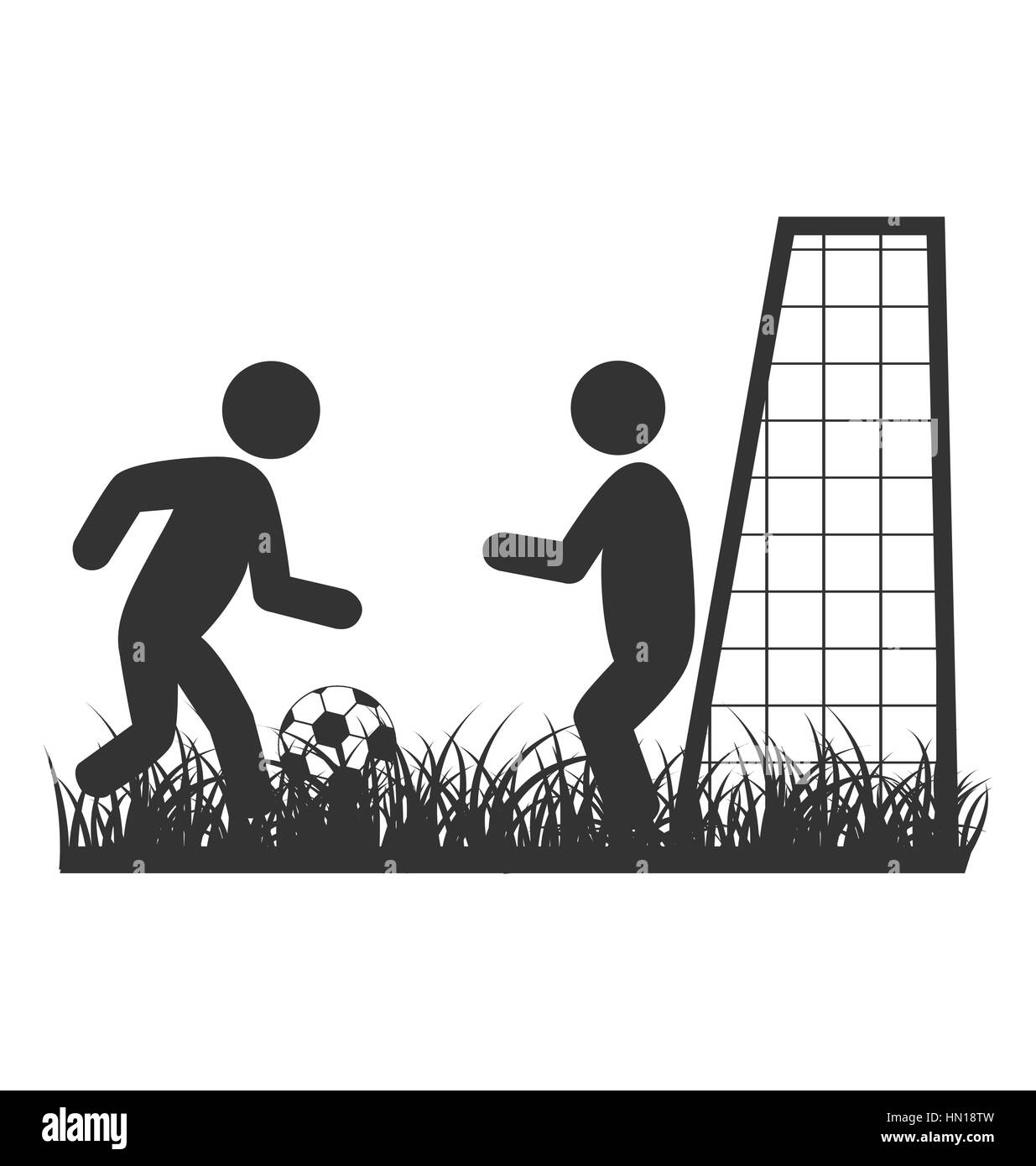 Football gate isolated on Stock Vector Images - Alamy