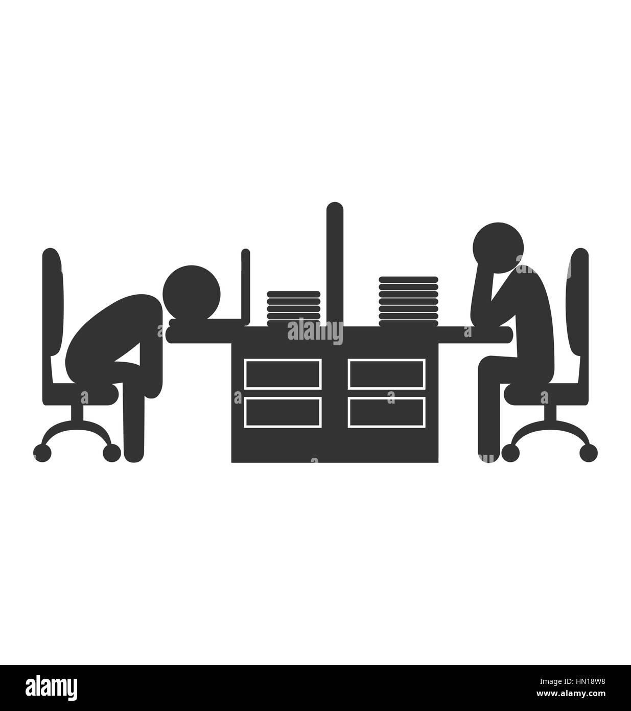 Lazy worker Black and White Stock Photos & Images - Alamy