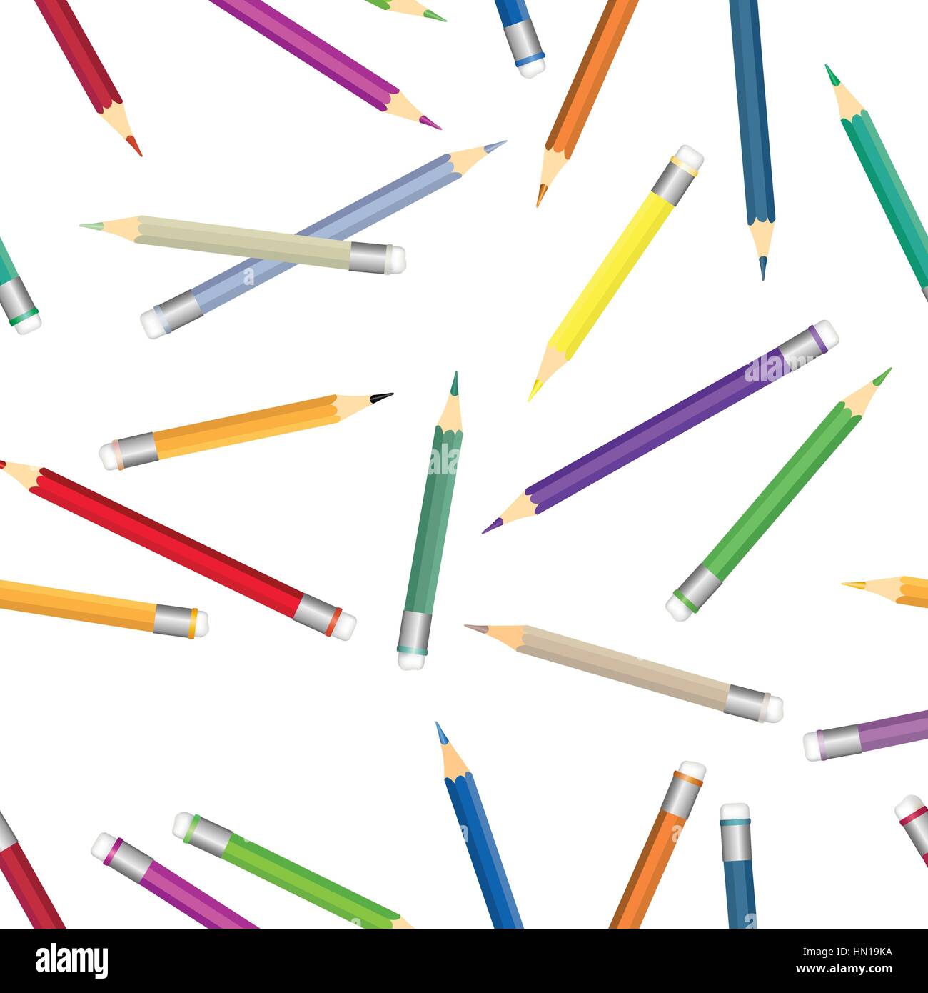 Colorful pencils pattern. Seamless texture with multicolored pencils ...
