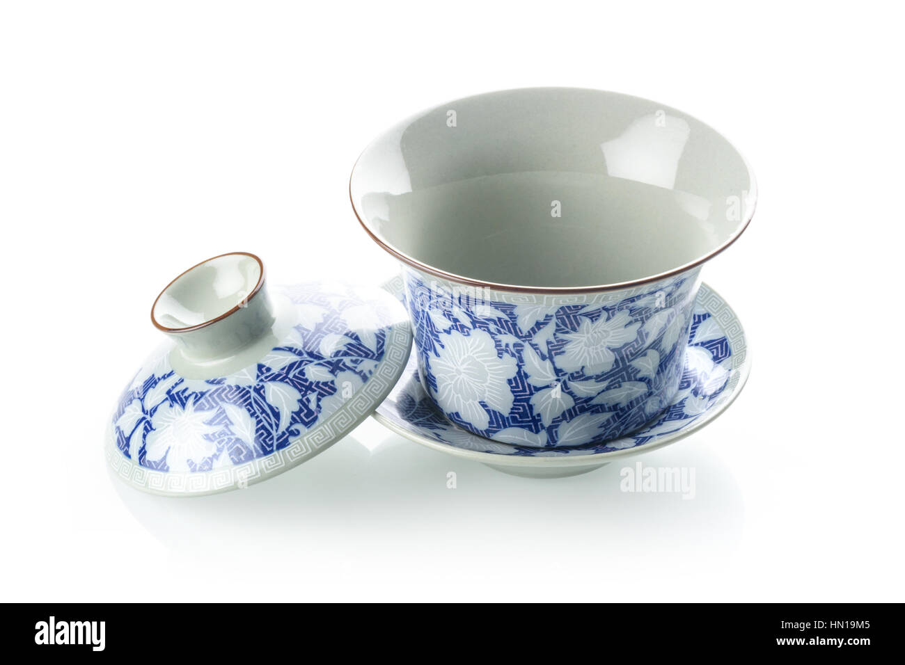 tea cup in chinese style isolated on white background Stock Photo - Alamy