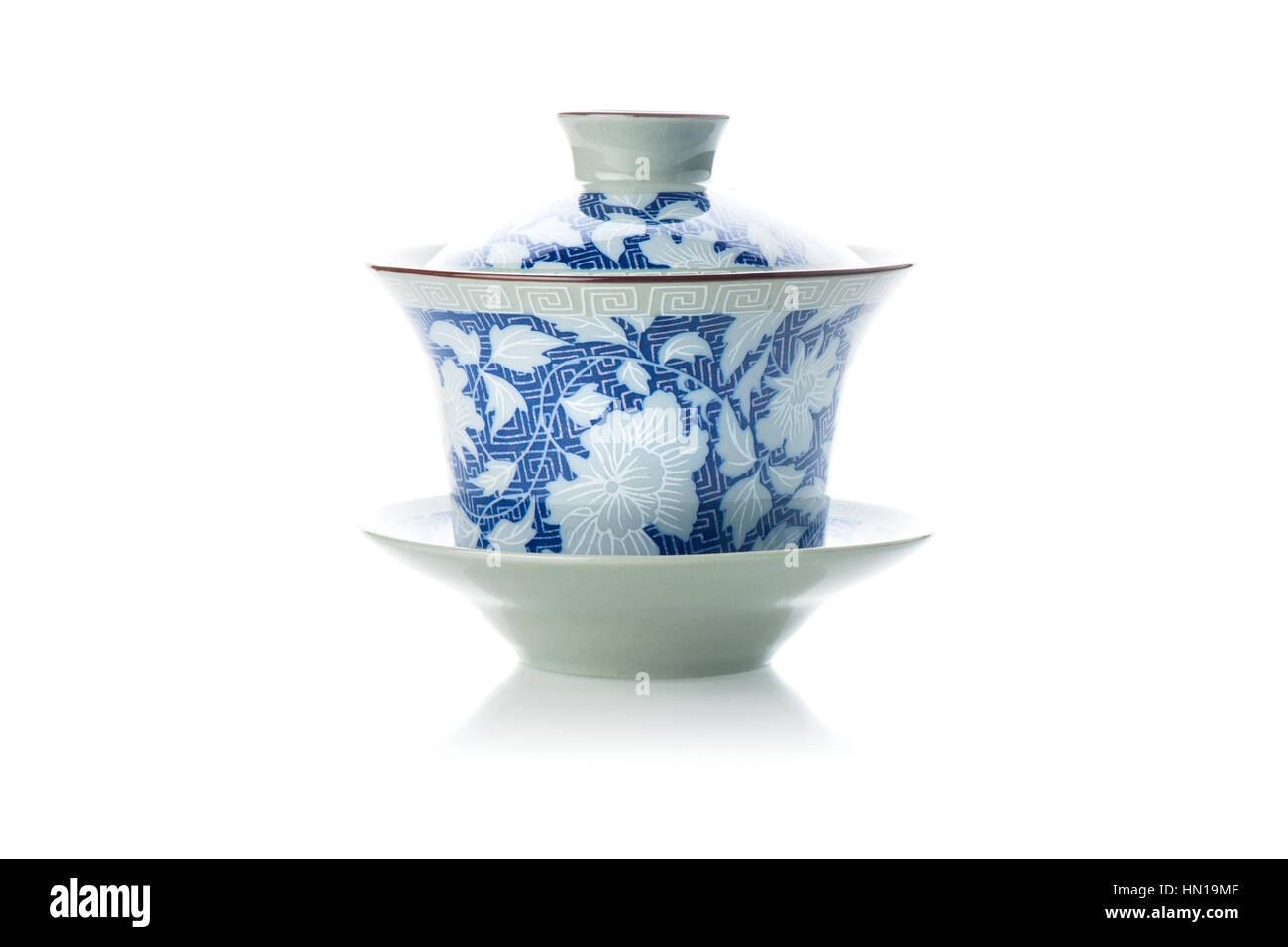 tea cup in chinese style isolated on white background Stock Photo - Alamy