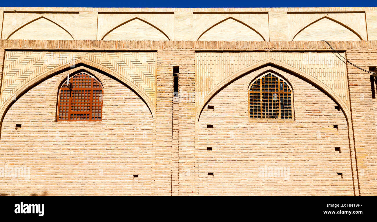 blur in iran old window near the mosque and antique construction Stock ...