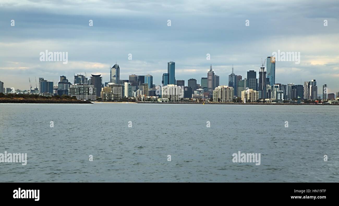 Melbourne city view Stock Photo - Alamy