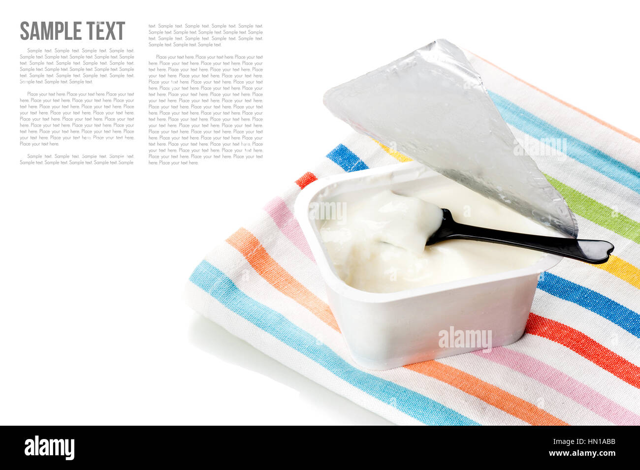 natural yogurt in white plastic container Stock Photo - Alamy