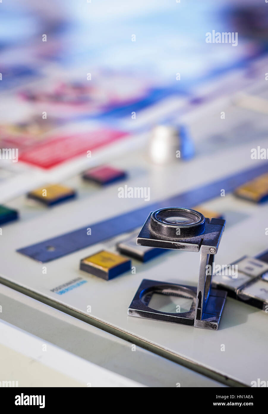 Printing industry magnifying glass hi-res stock photography and images ...