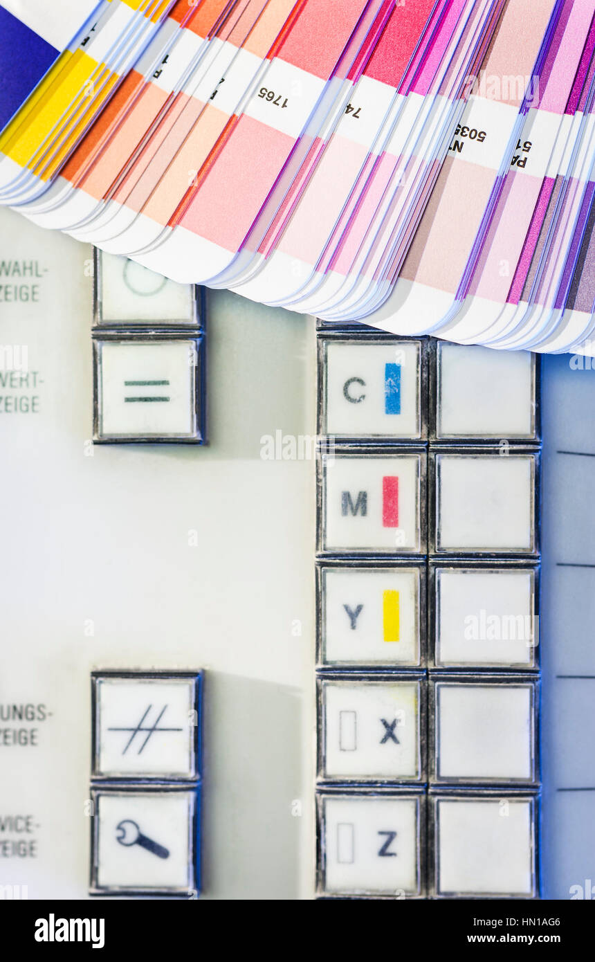 Color management in printing process with color swatches Stock Photo ...