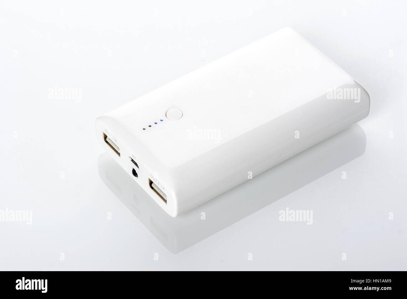 isolate white power bank for charging mobile devices Stock Photo - Alamy