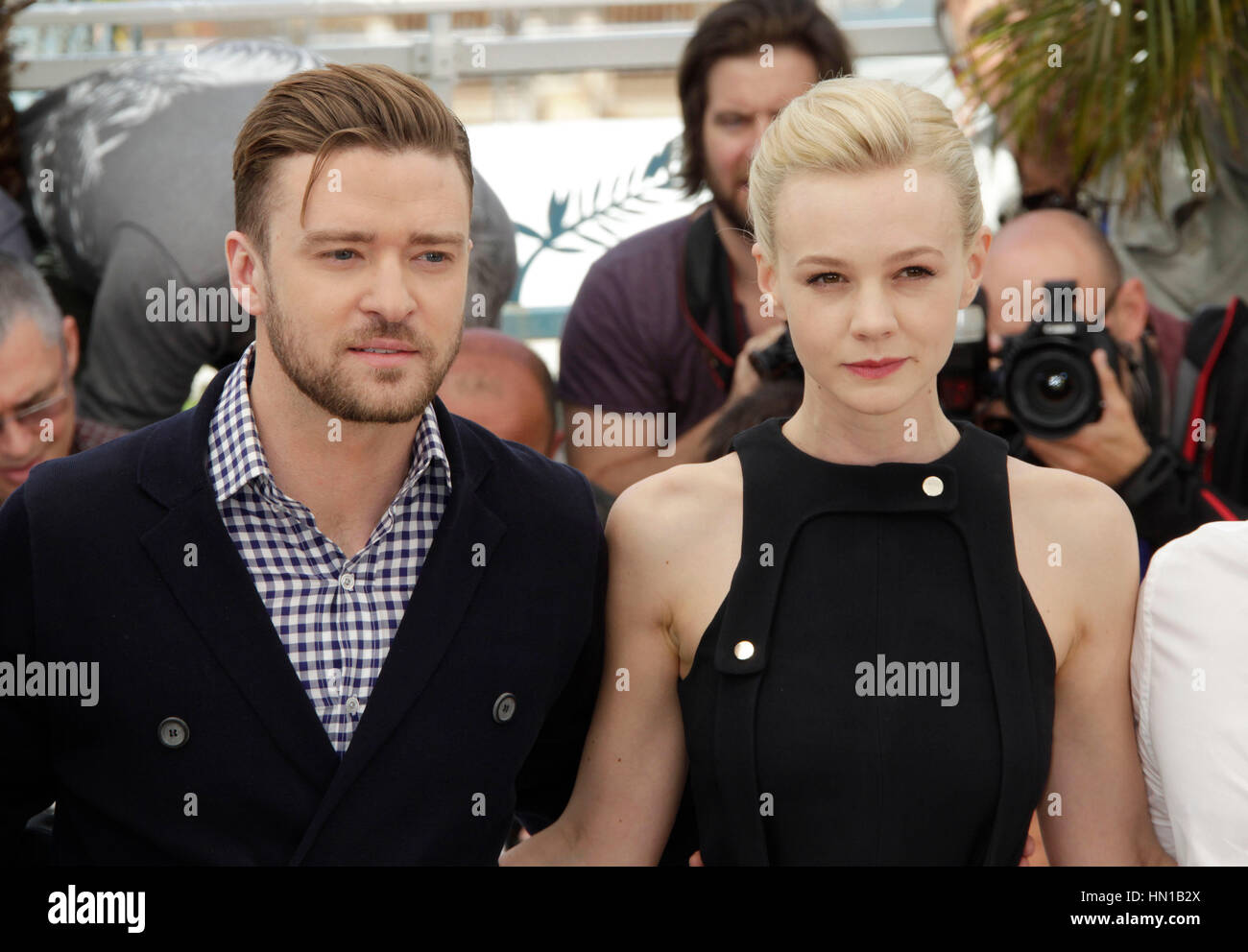 Justin Timberlake and Carey Mulligan pose at the photocall for the film ...