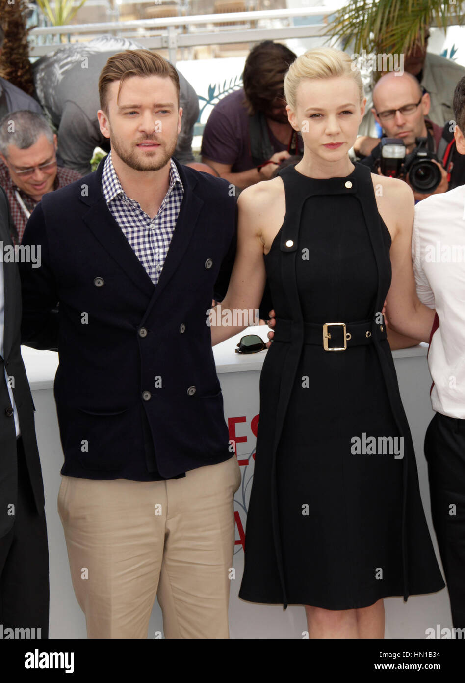 Justin Timberlake and Carey Mulligan pose at the photocall for the film ...