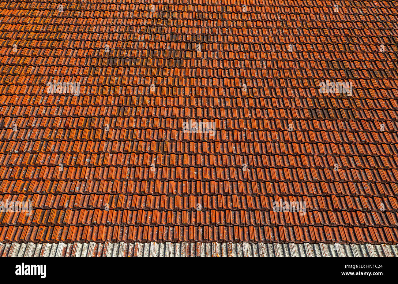 Old house tiled roof. Good texture for background Stock Photo - Alamy