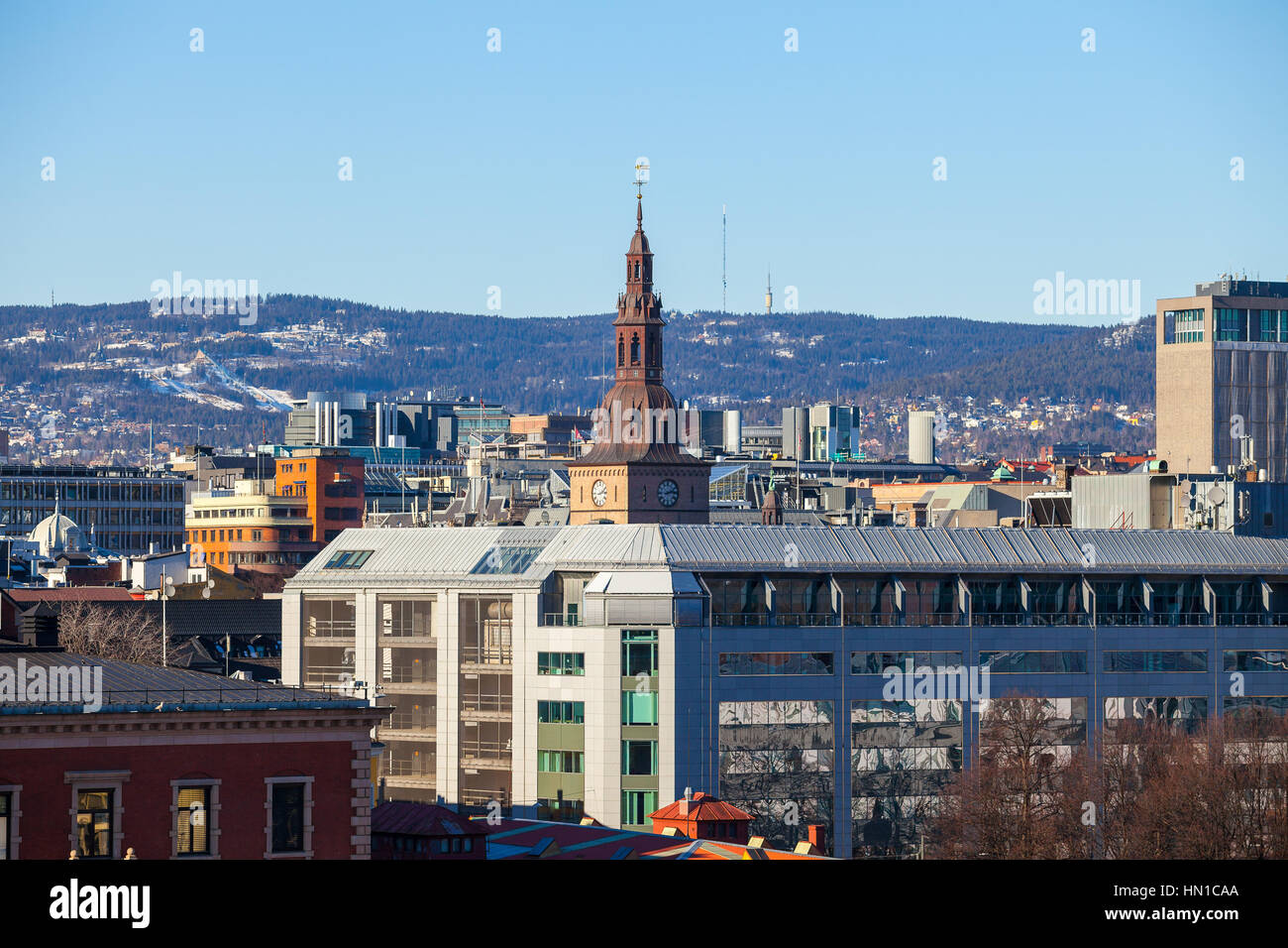 The main cathedral in Oslo, Norway. Aerial view Stock Photo - Alamy