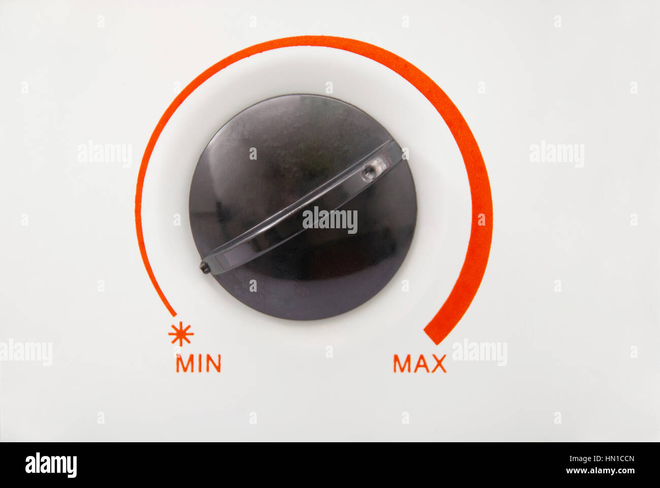 Black heater control knob. With red scale minimum or maximum Stock ...