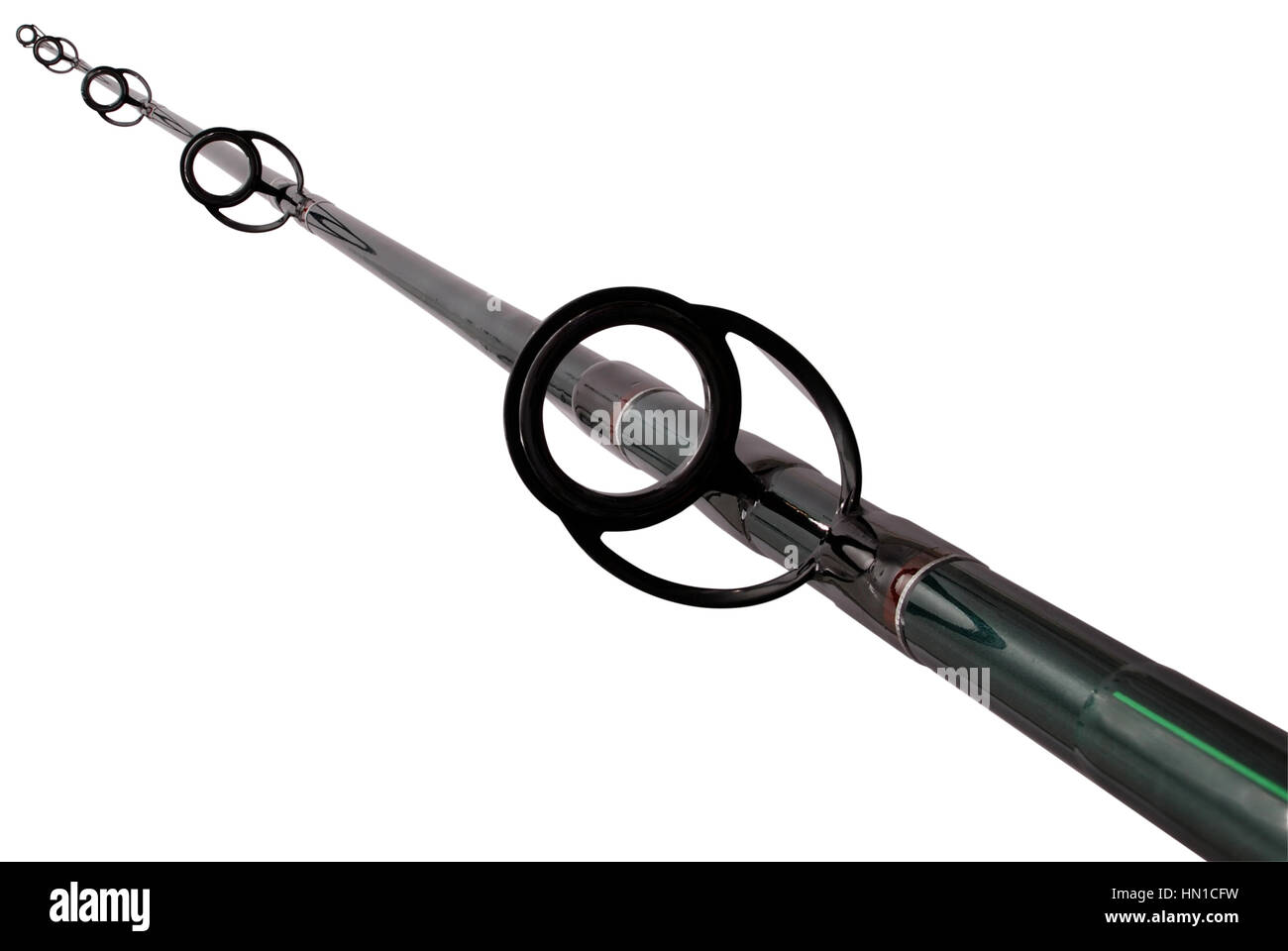 Spinning rod for fishing isolated on white. Clipping path included ...