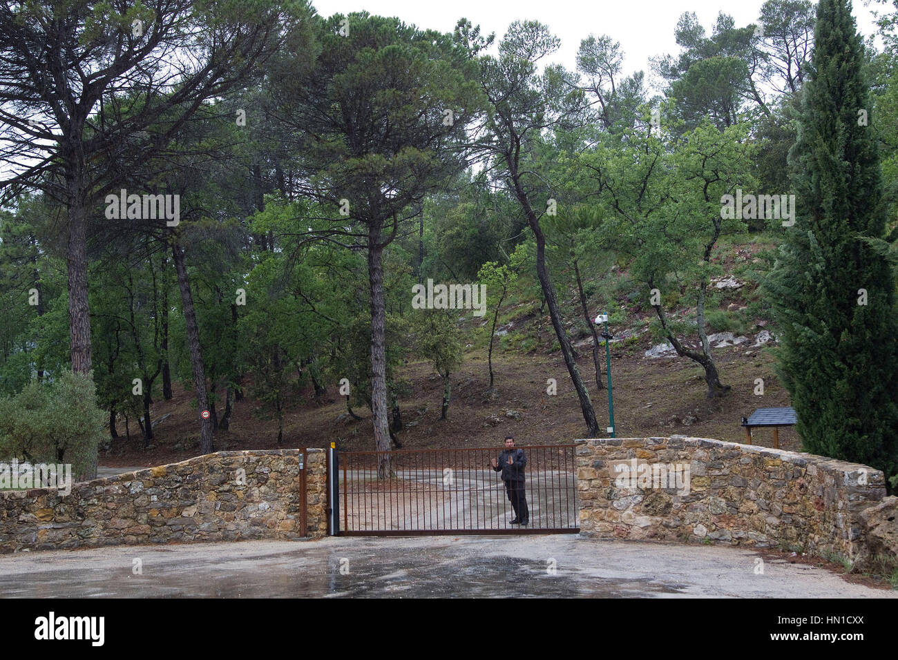 The entrance to Chateau Miraval, the location for Brad Pitt and ...
