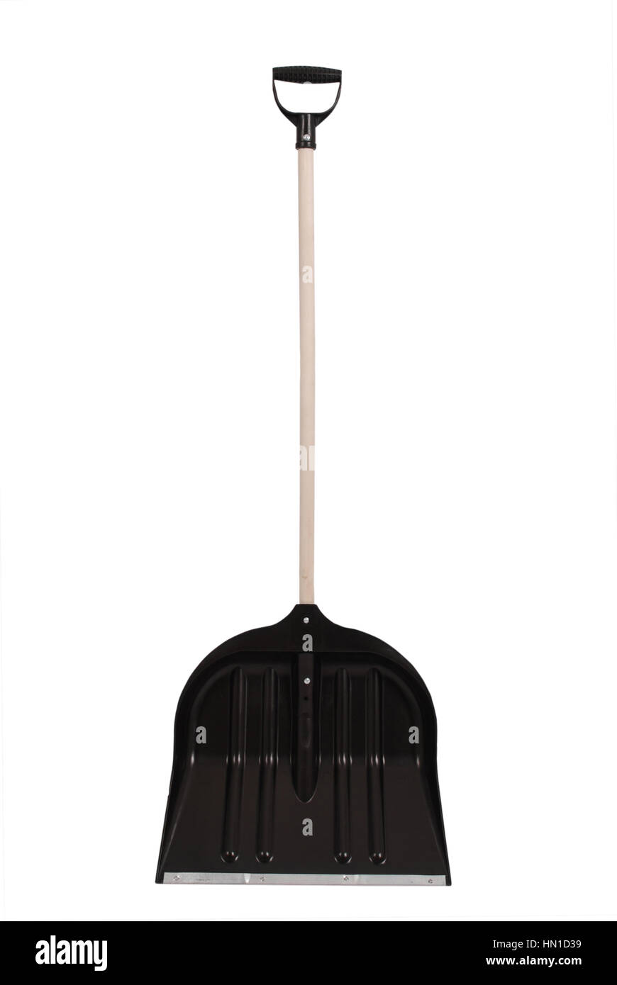 Snow shovel isolated on white. Clipping path Stock Photo - Alamy