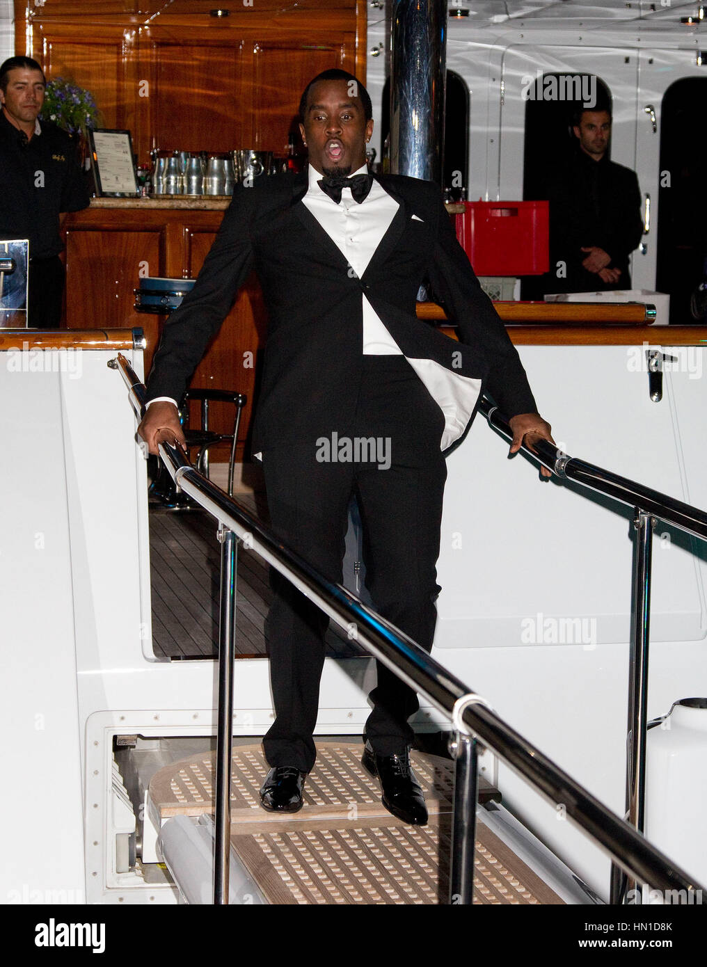 P Diddy AKA Sean Combs almost falls on the plank at a yacht party ...