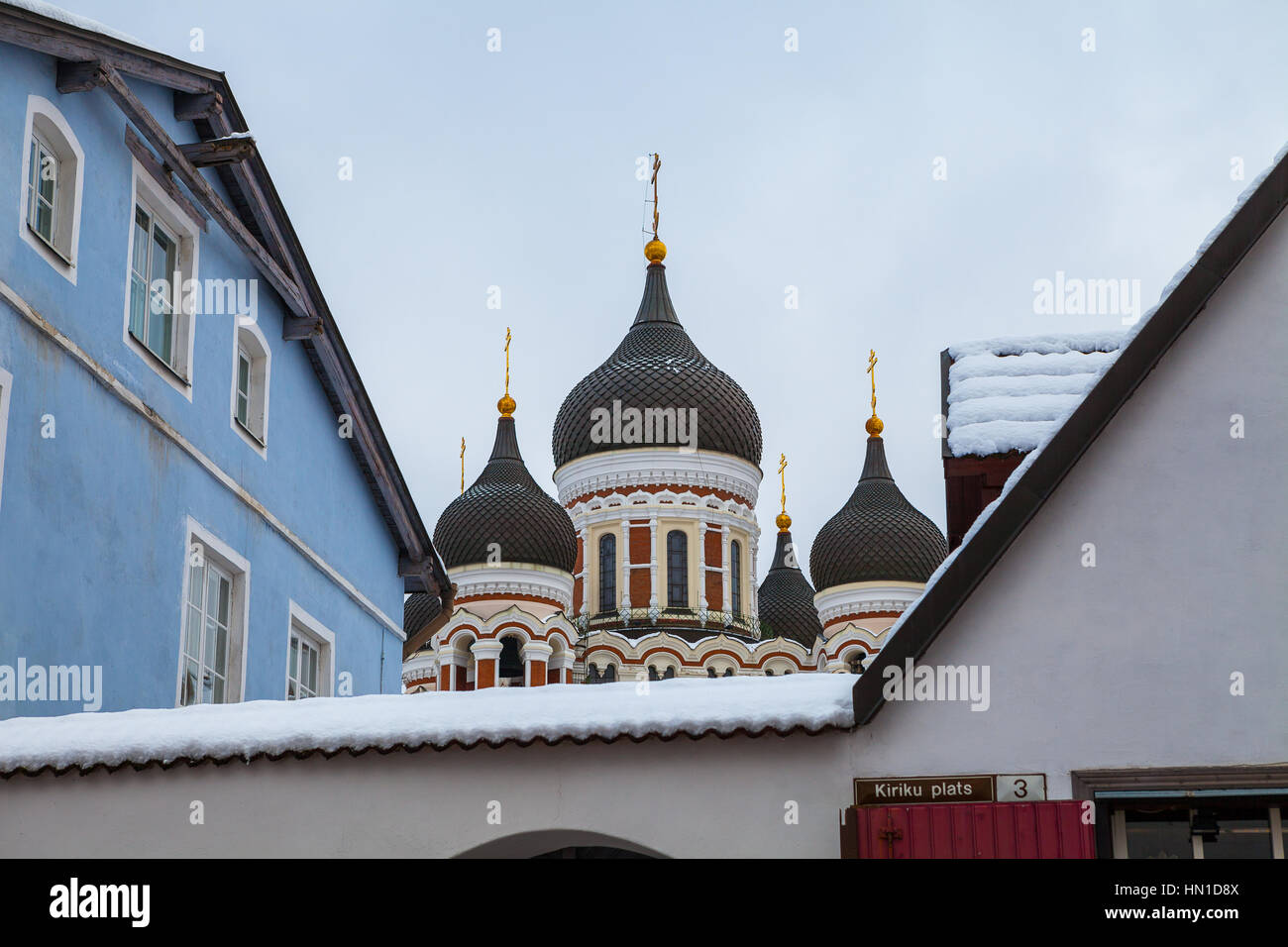 Alexander Nevsky Cathedral, an orthodox cathedral in the Tallinn Old ...
