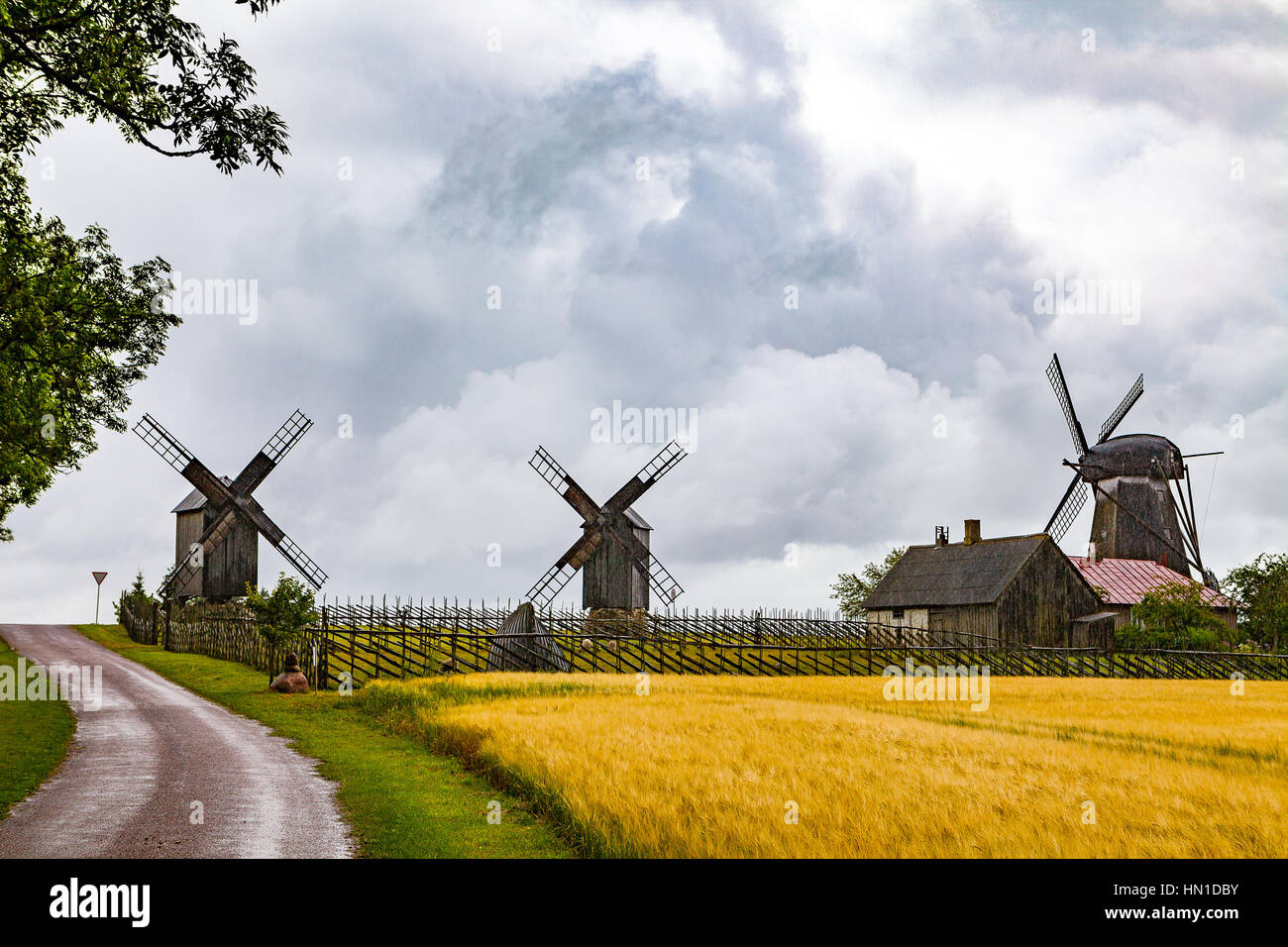 Old wooden windmills hi-res stock photography and images - Alamy