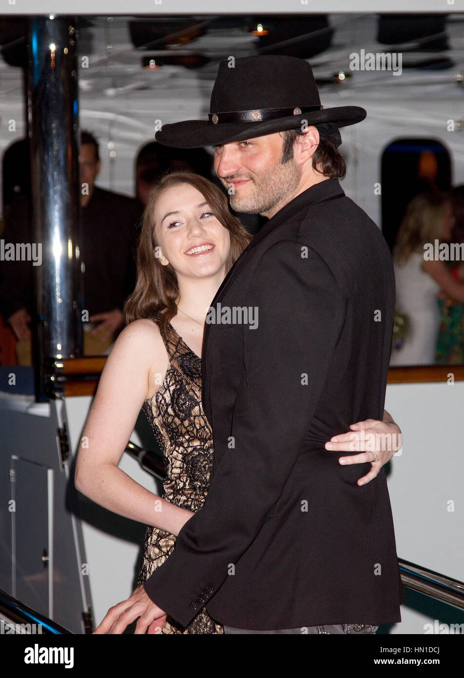Robert Rodriguez and his girlfriend at a yacht party aboard the Lady ...