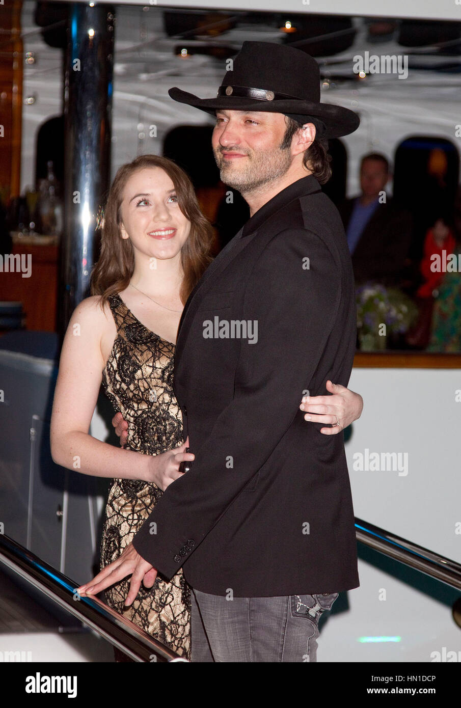 Robert Rodriguez and his girlfriend at a yacht party aboard the Lady ...