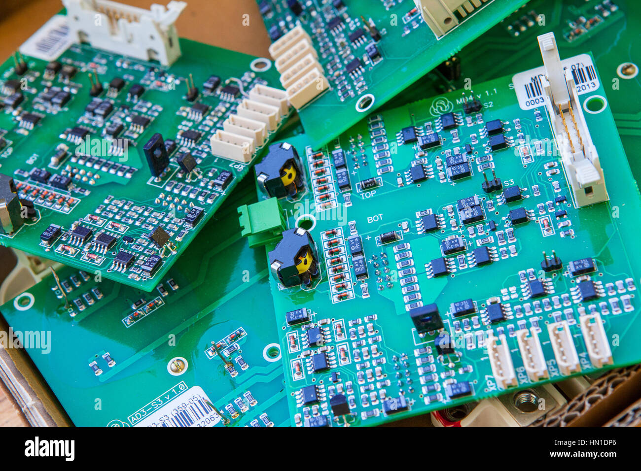 Detail of an electronic printed circuit board Stock Photo - Alamy