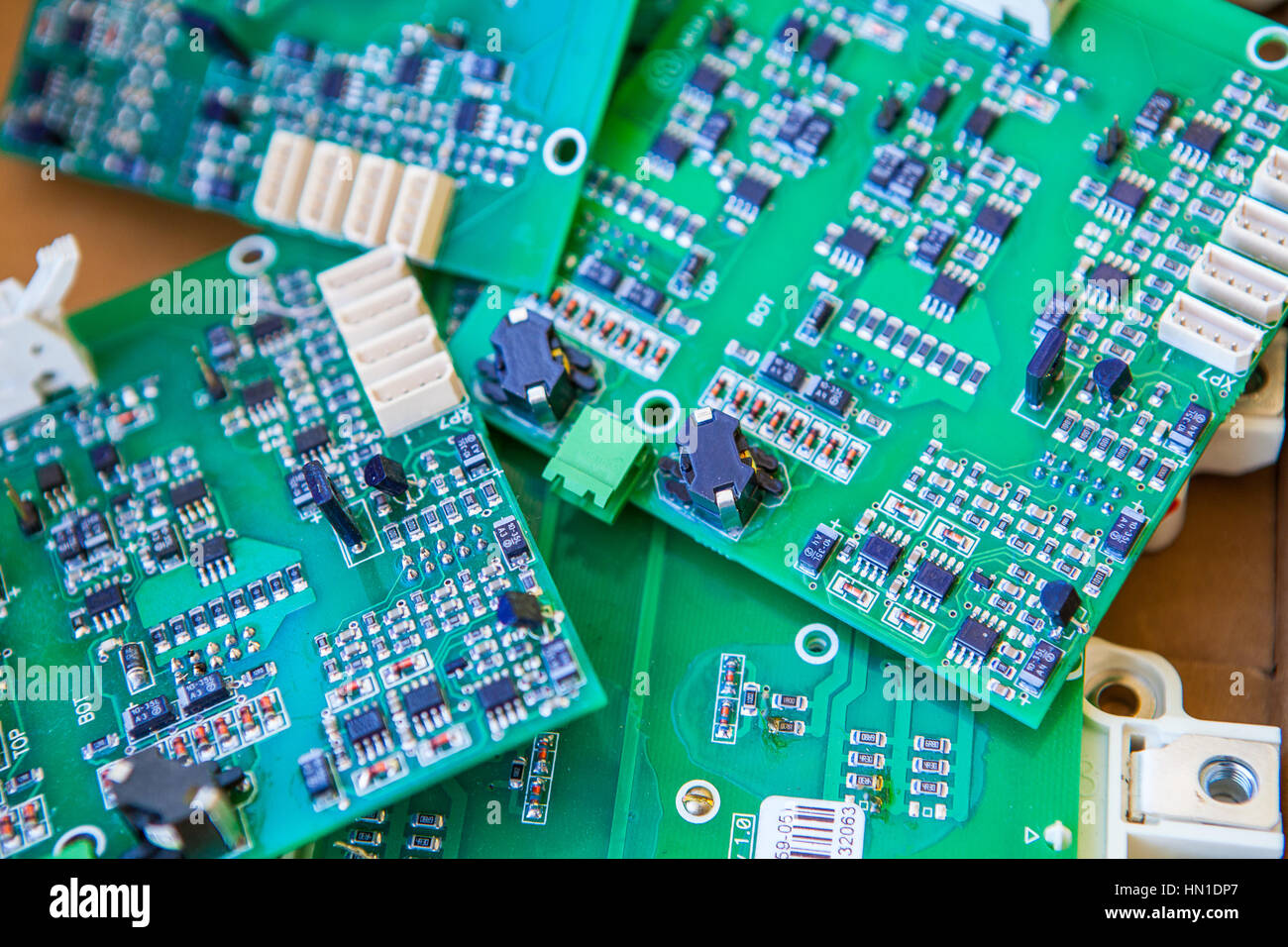 Detail of an electronic printed circuit board Stock Photo - Alamy