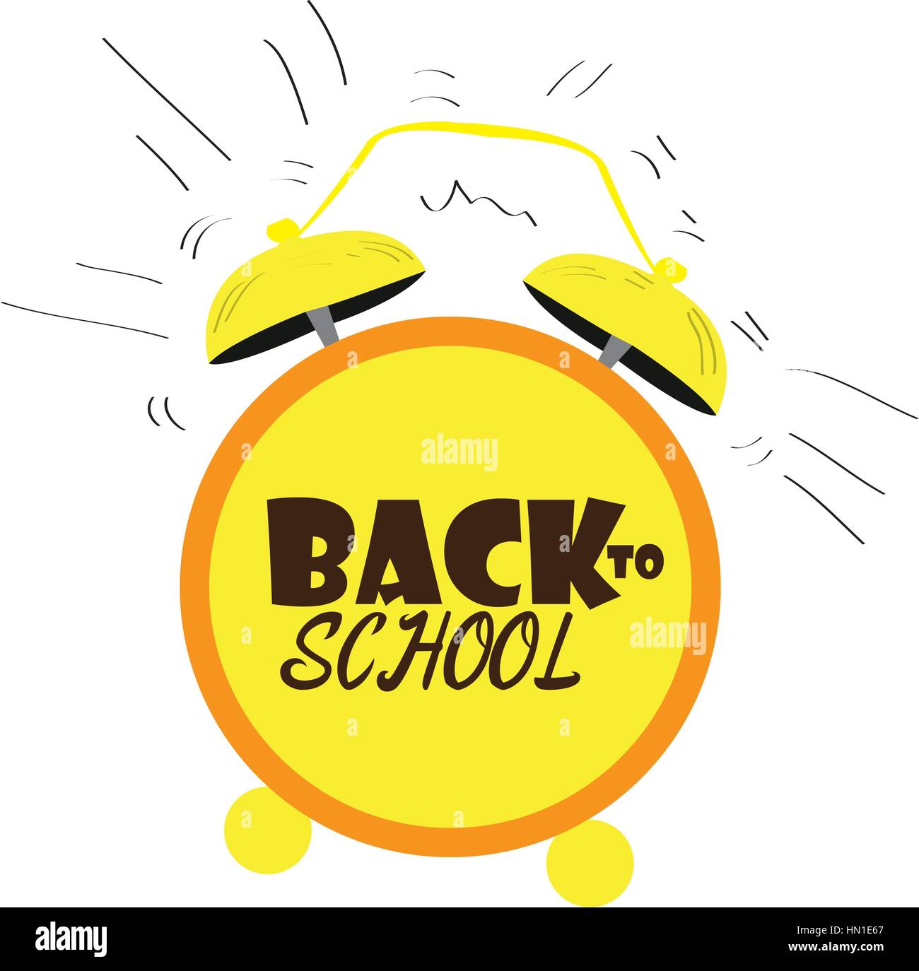 School student clock cartoon Cut Out Stock Images & Pictures - Alamy