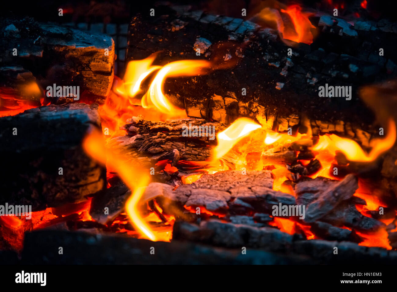 Beautiful burning fire flame background and coals Stock Photo - Alamy