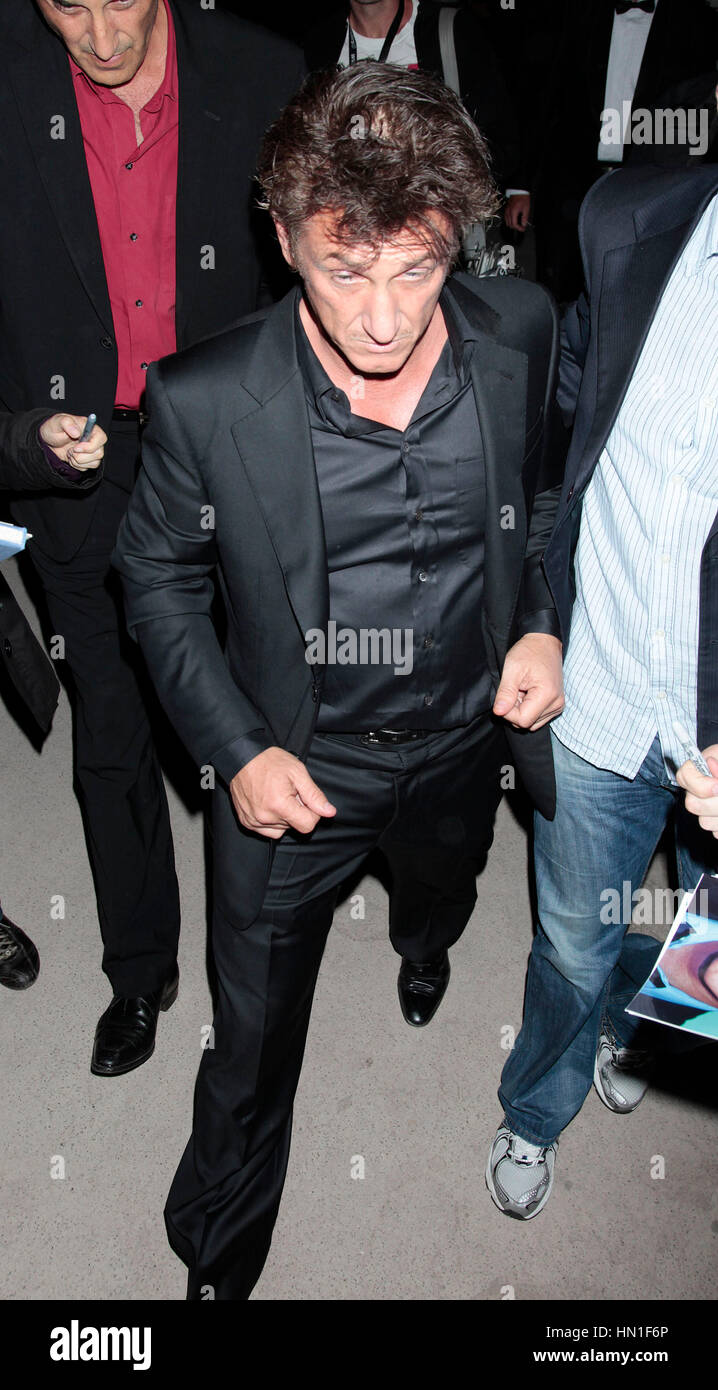 Sean Penn walks the dock in Cannes, France on May 17, 2011. Photo by ...