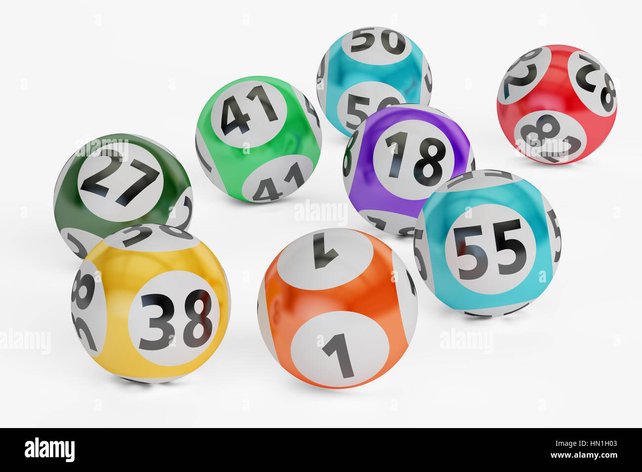 lottery balls closeup, 3D rendering isolated on black background Stock ...