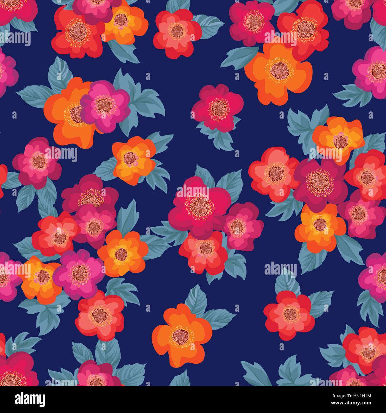 Floral bouquet seamless pattern. Flower posy background. Ornamental ...