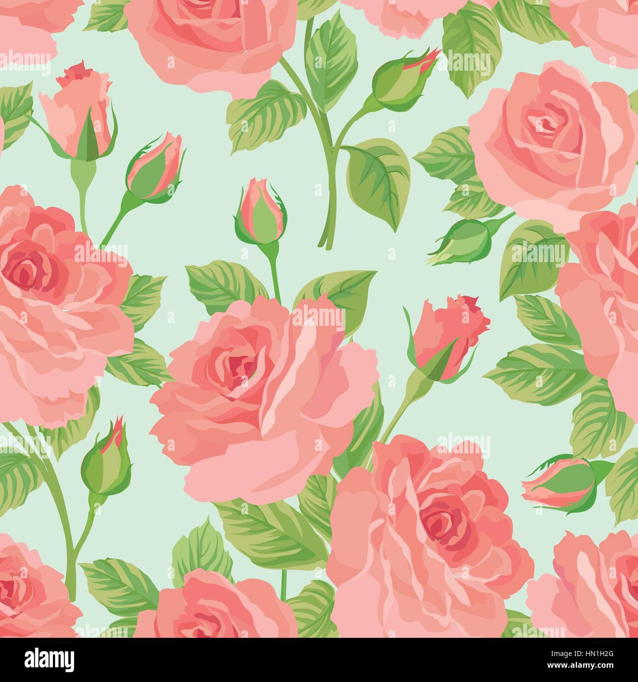 Bouquet seamless pattern hi-res stock photography and images - Alamy