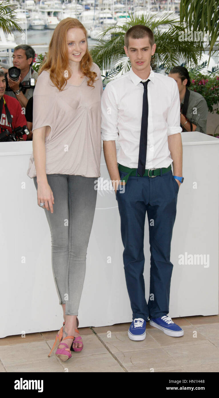 Actors Lily Cole and Andrew Garfield attend the photocall for the film ...